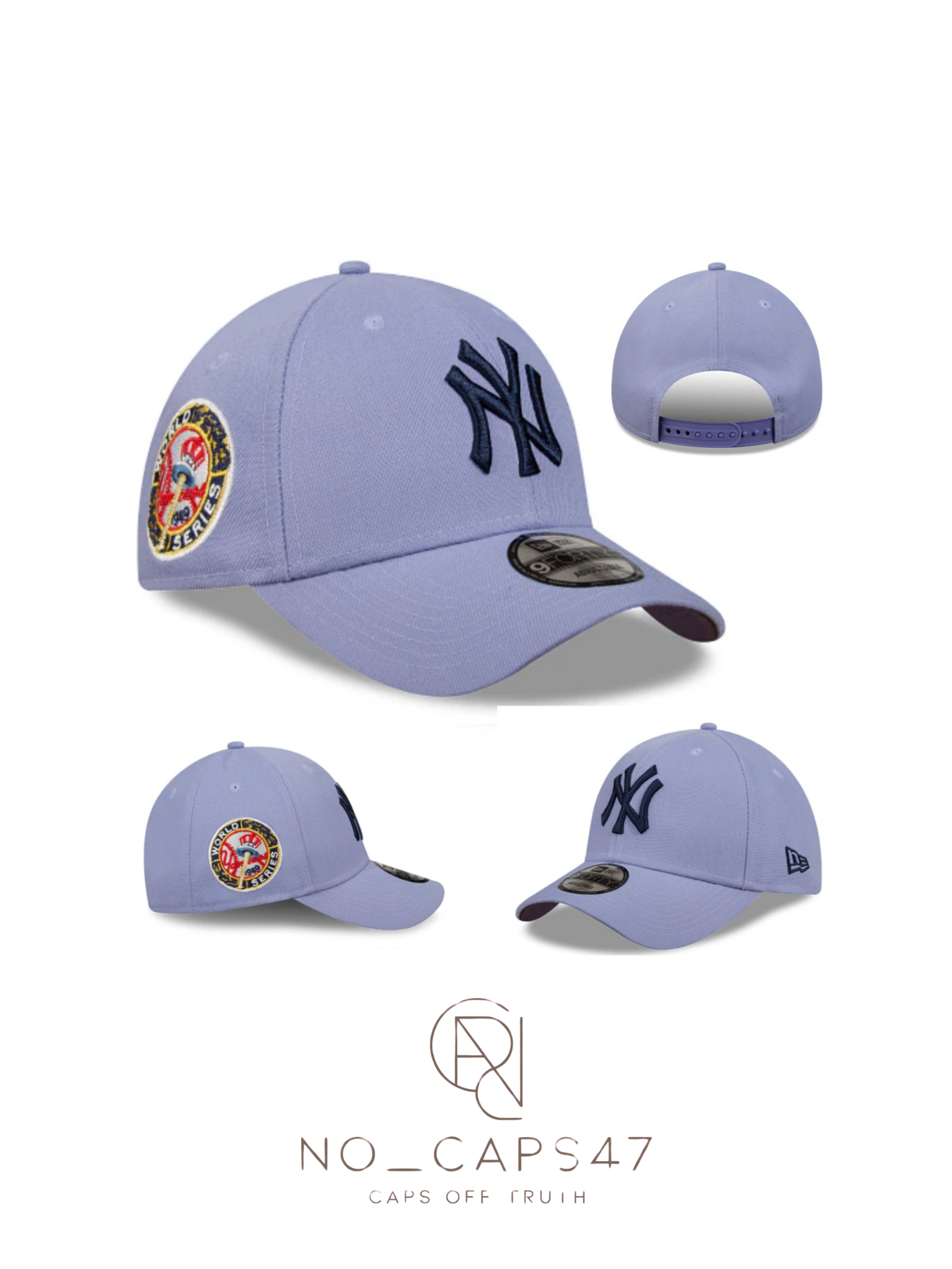 New York Yankees Adjustable Light Purple Cap - NO CAPS